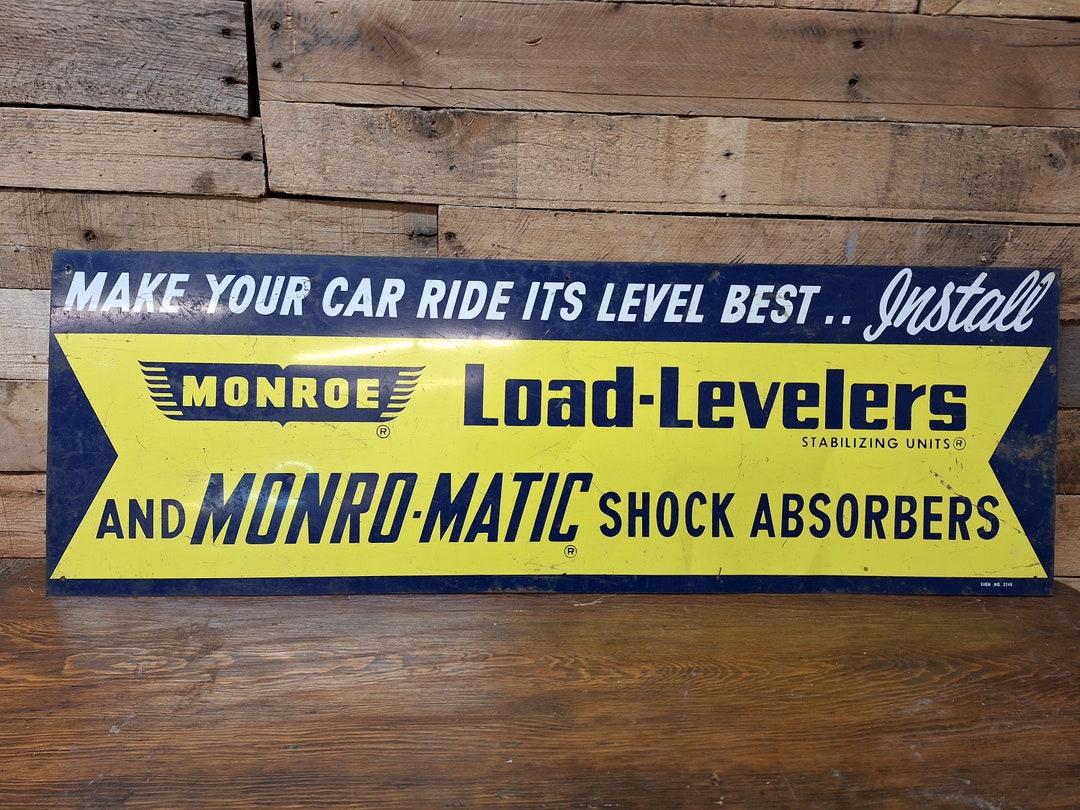 Vintage Monroe Shock Absorbers Steel Sign Monro-matic Man Cave - Etsy
