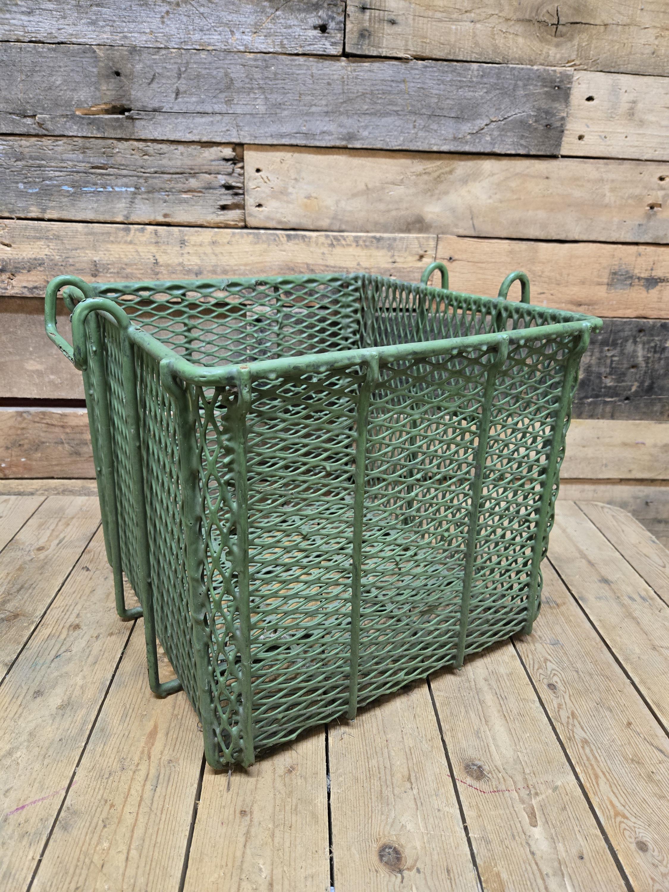 Large Rubber Coated Metal Mesh Basket With Handles 13"x13"x13" - Etsy