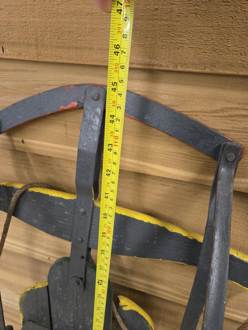 Vintage Genuine Wooden Metal Snow Sled Collectable Condition - Etsy