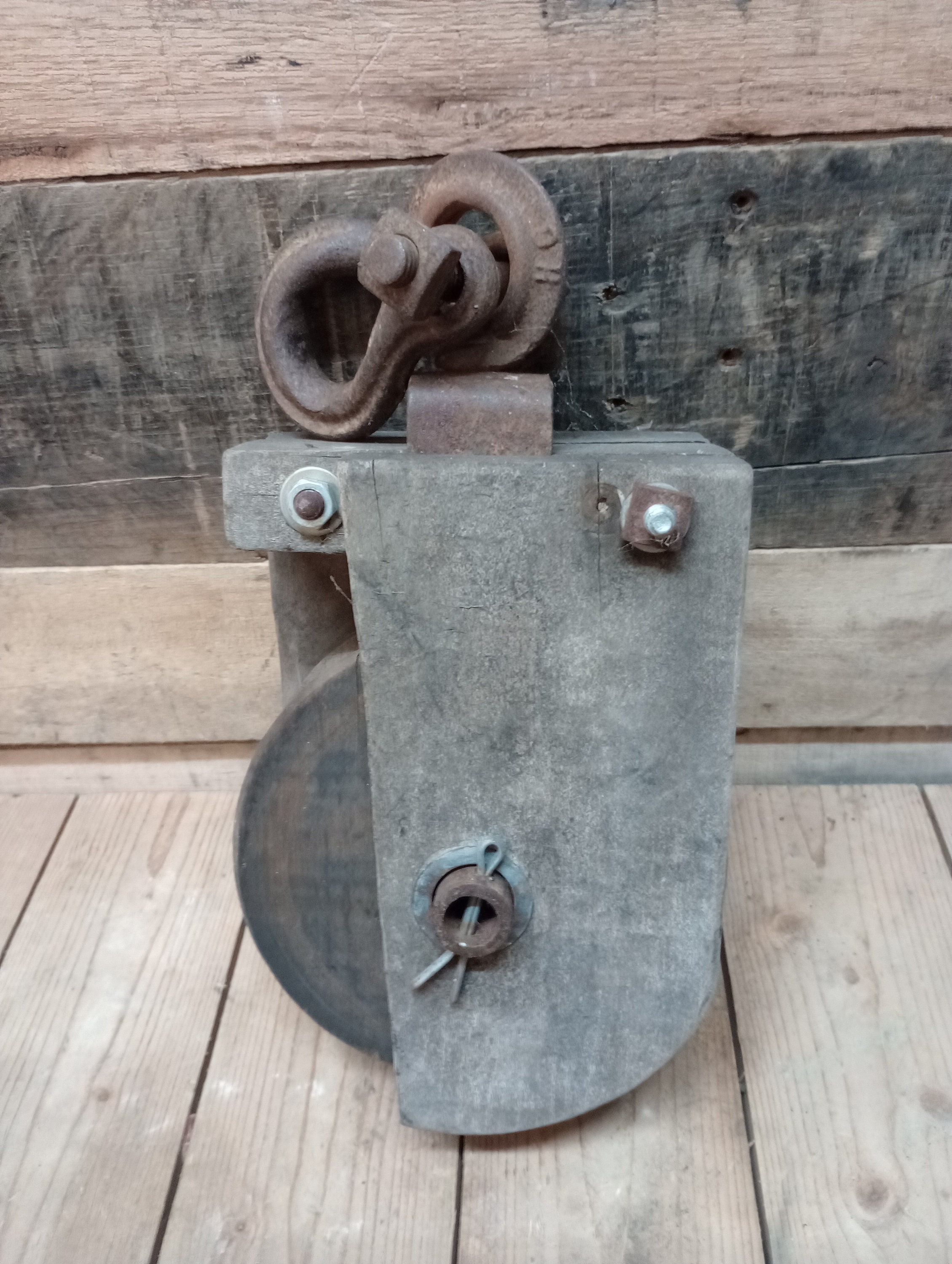 Antique Wood Block Barn Pulleys 1800s Hudson’s Hay Tools Rustic ...