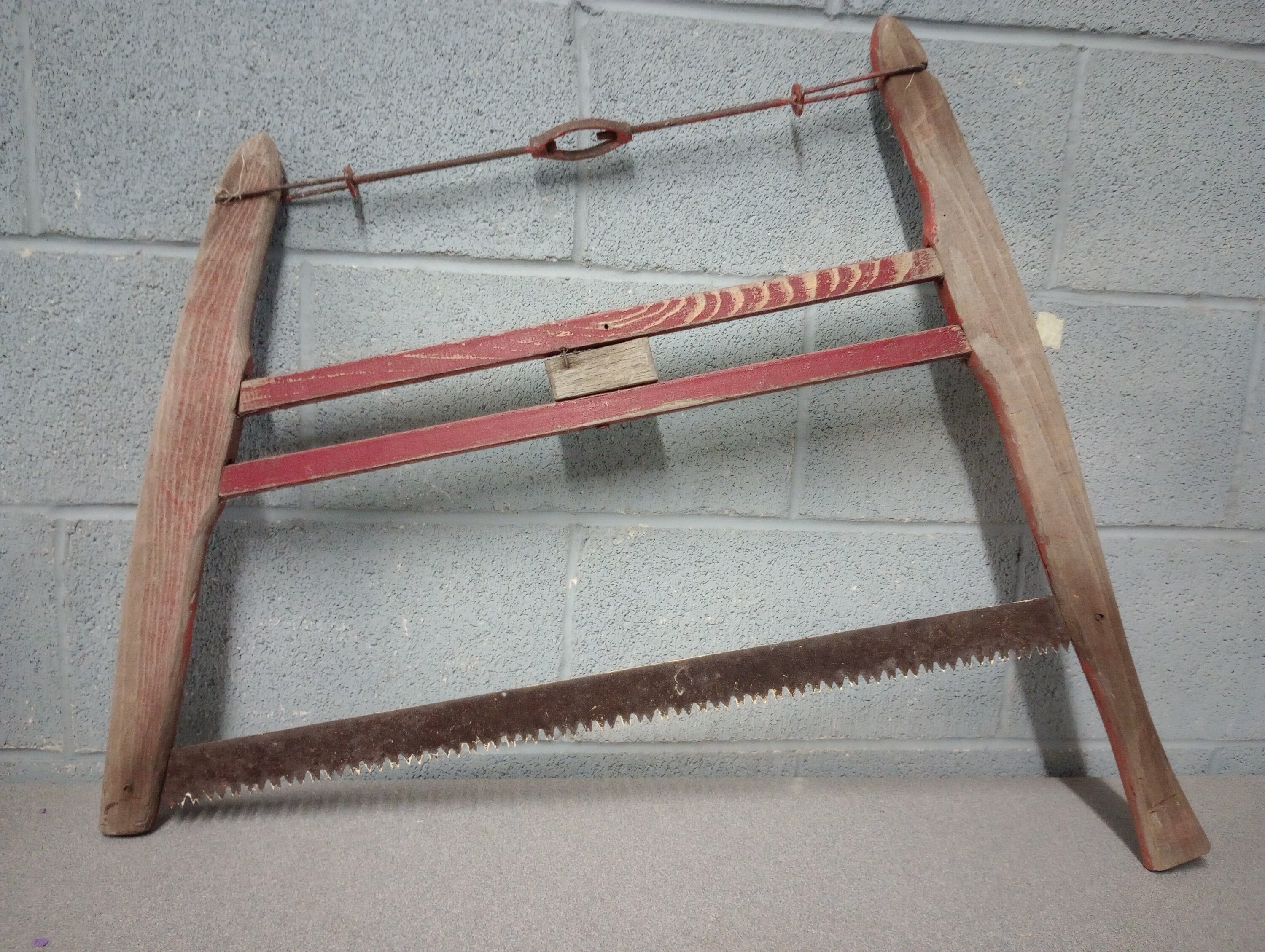 Vintage Antique Wooden Cross Buck Bow Saw Hand - Etsy