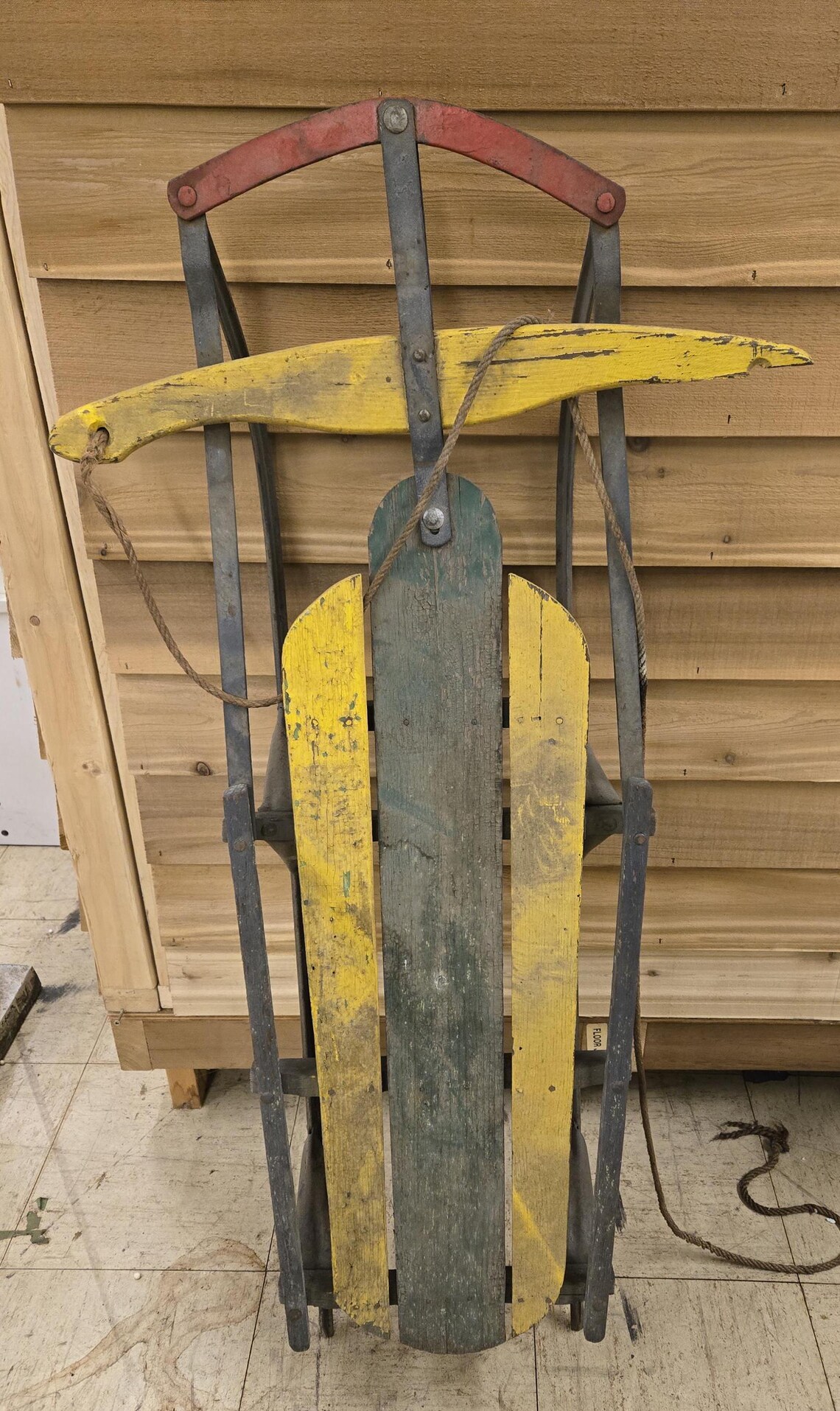 Vintage Genuine Wooden Metal Snow Sled Collectable Condition - Etsy