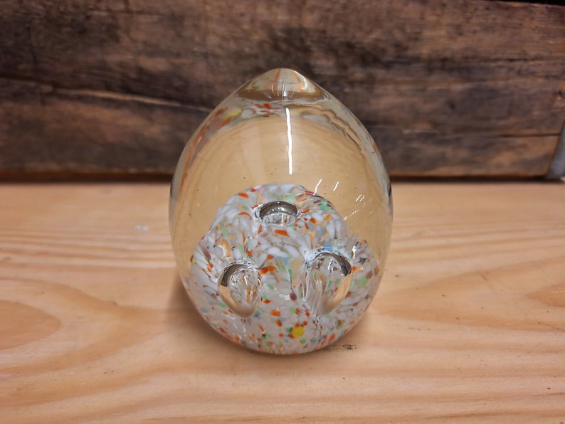 Vintage Ucagco Japan Art Glass Paperweight - Colorful - Yellow Red ...