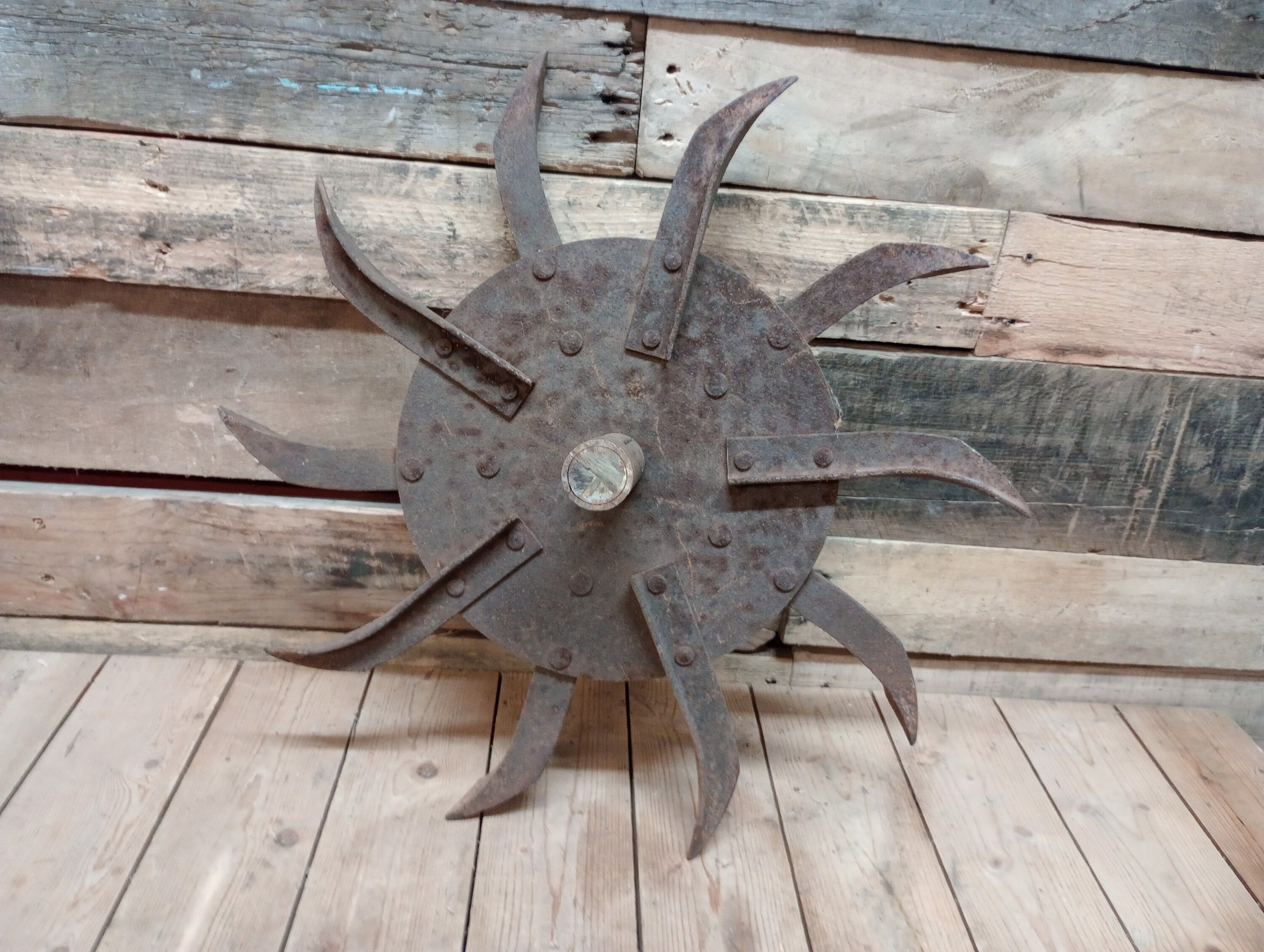 Rustic Cultivator Tiller Wheel Farm Machinery Decor - Etsy