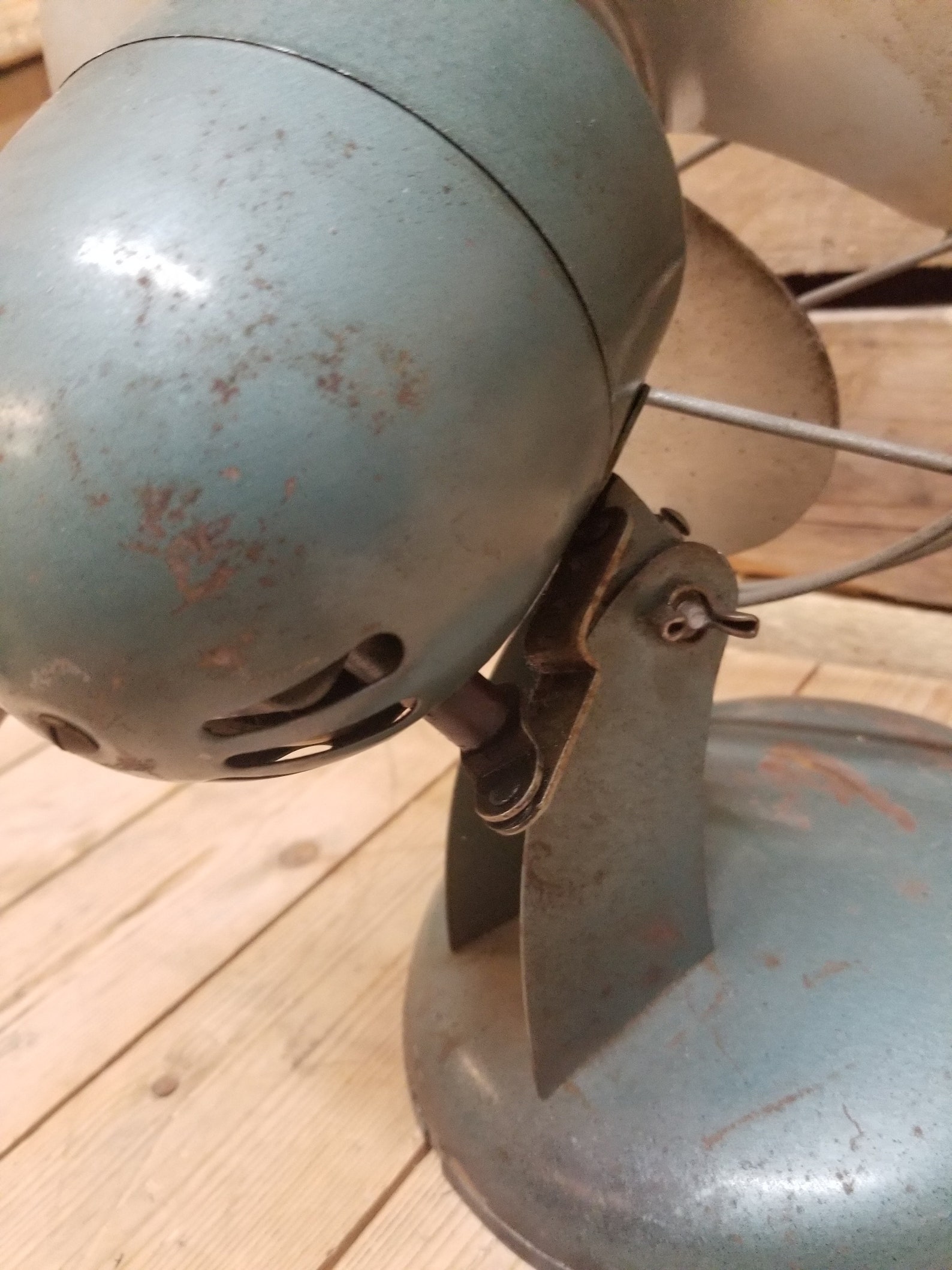 Vintage Super Letric Metal Industrial Table Top Fan Mid Century Modern ...