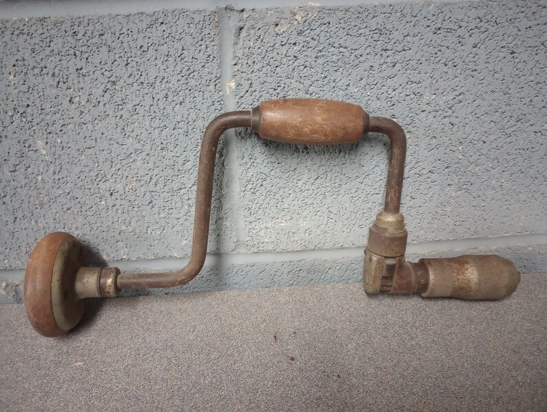 Vintage 1940's Hand Crank Drill Woodworkers Carpenters Tool - Etsy