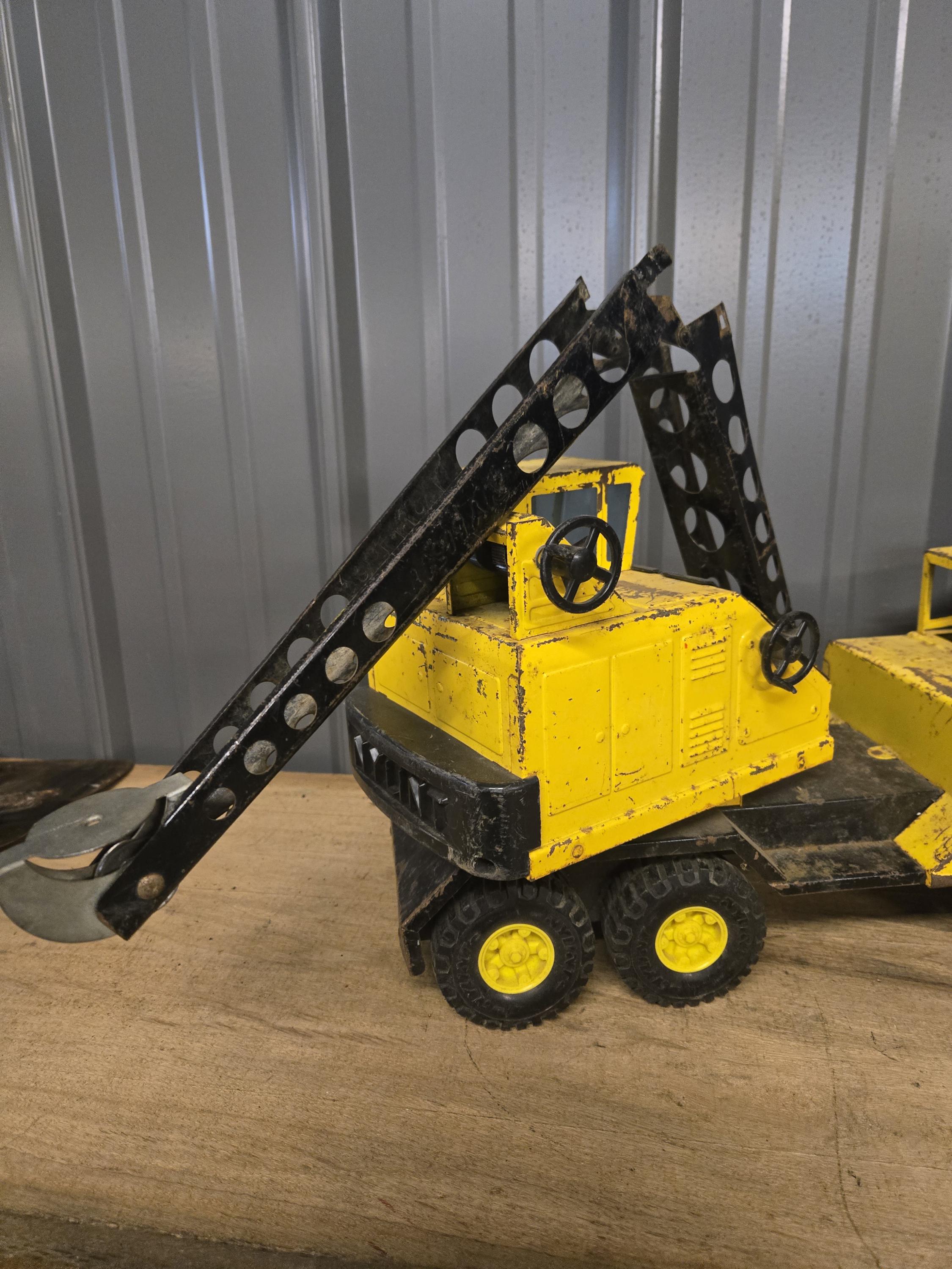 Vintage Nylint Mighty Shovel Crane Construction Truck Steel Metal Kids ...