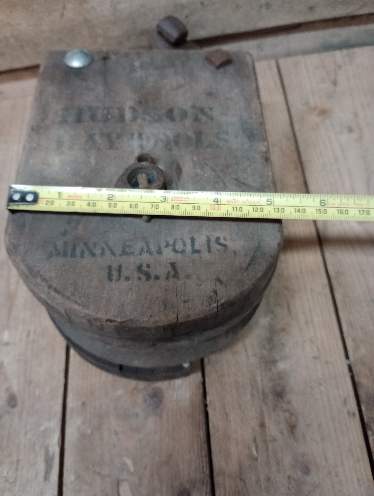 Antique Wood Block Barn Pulleys 1800s Hudson’s Hay Tools Rustic ...
