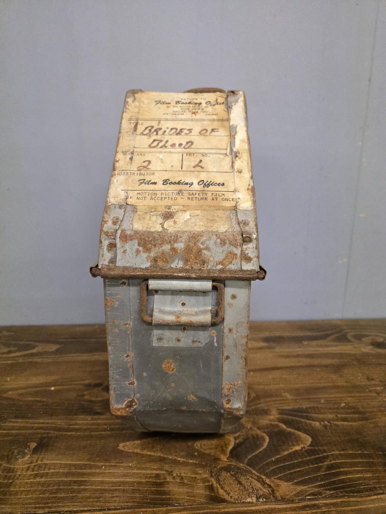 Vintage Metal Movie Cinema Film Reel Case Canister - Empty - Brides of ...