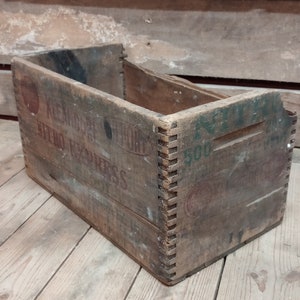 Vintage Rustic Remington Cleanbore Nitro Dupont Wooden Ammo Crate Box ...