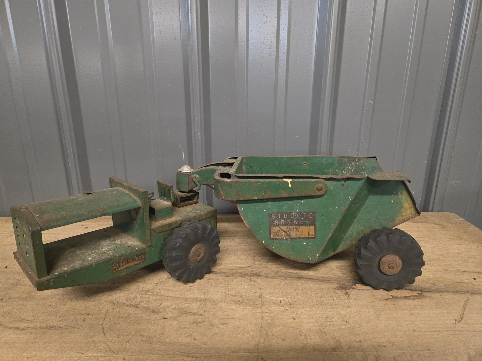 Vintage 1950’s Structo Rocker Dump Truck Hauler - Pressed Steel ...