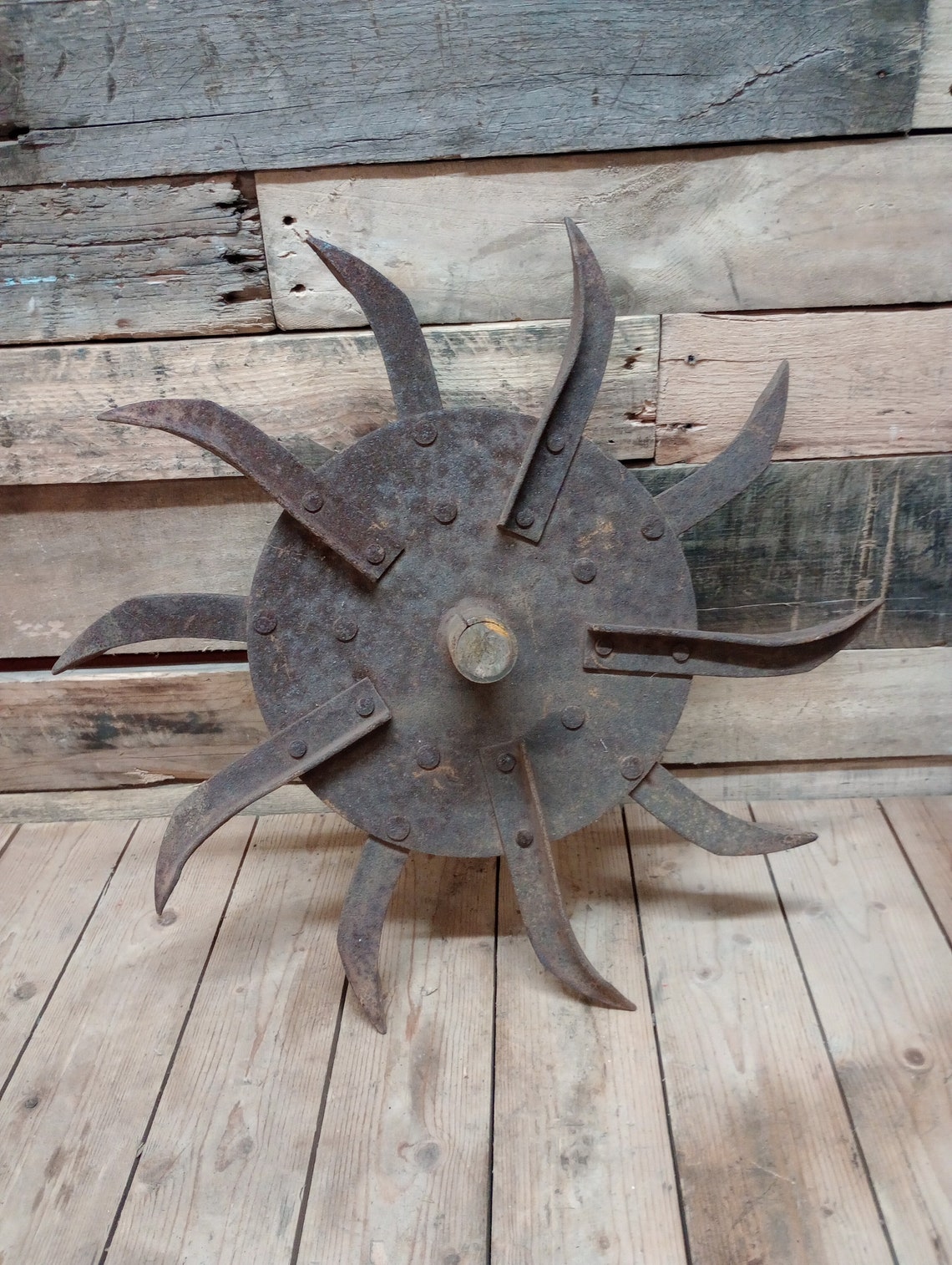 Rustic Cultivator Tiller Wheel Farm Machinery Decor - Etsy