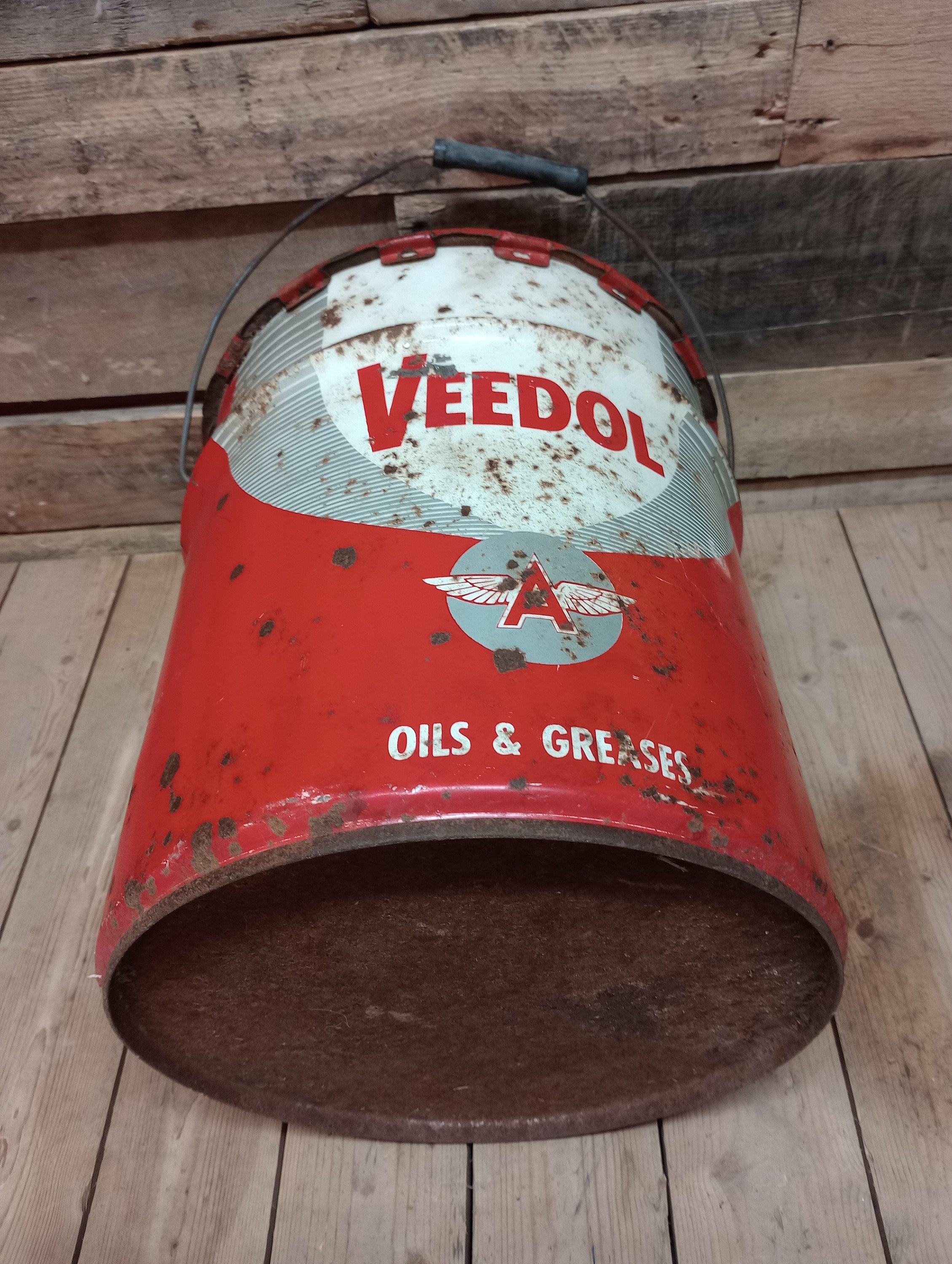 Veedol 5 Gallon Oils & Grease Motor Oil Can Bucket With Handle - Etsy