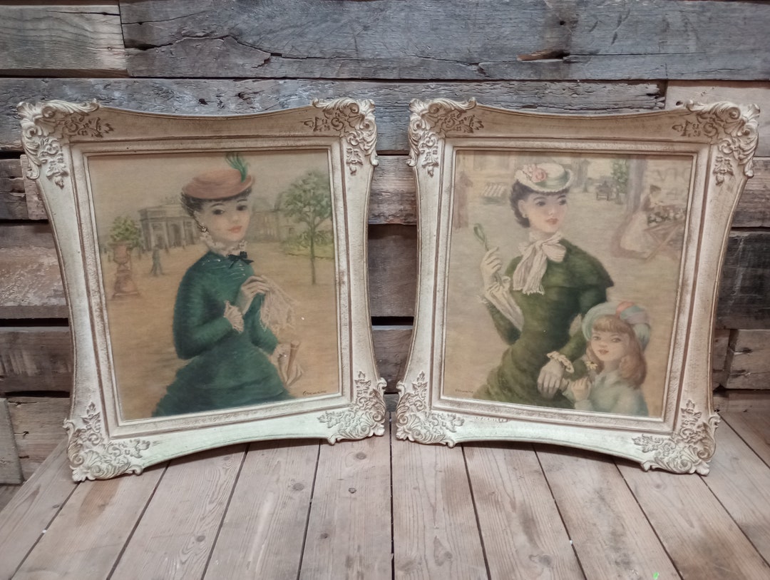 Vintage Germaine Parisian Ladies Art Prints - 1960's Art Prints in ...