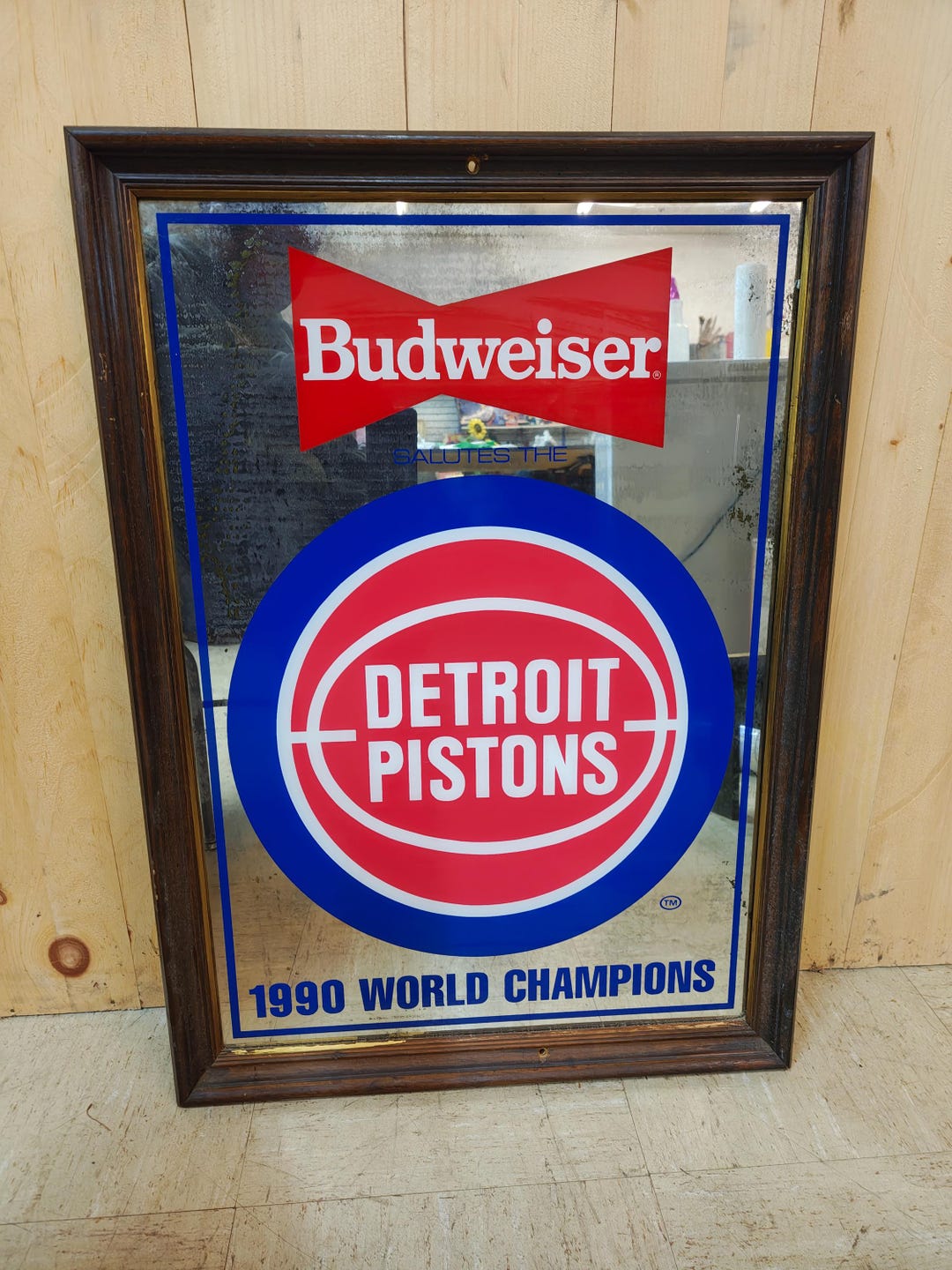 Vintage Budweiser Detroit Pistons Basketball 1990 World Champions ...