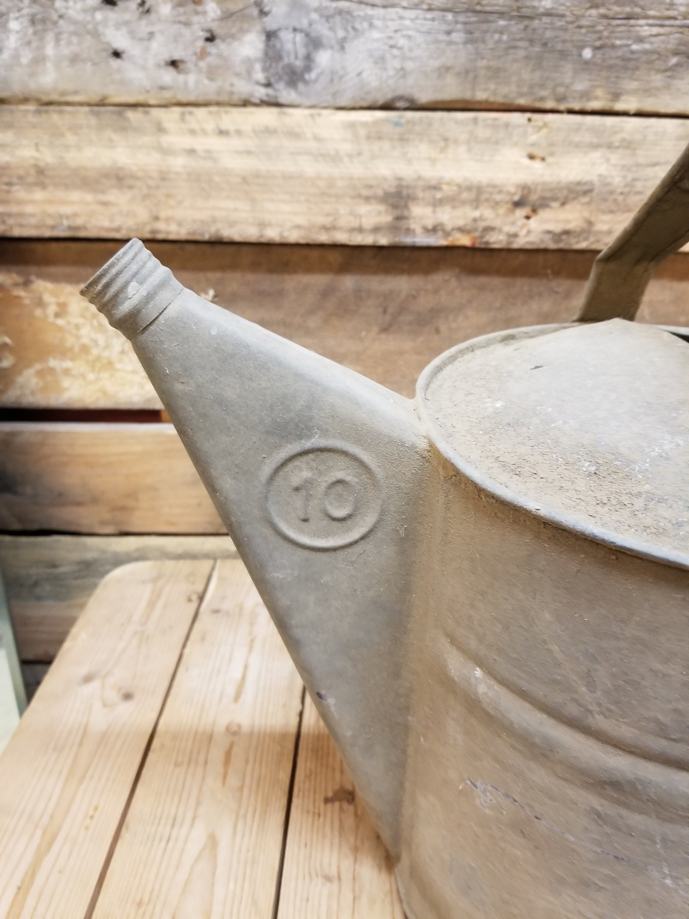 Vintage 10 Galvanized Watering Can - Etsy