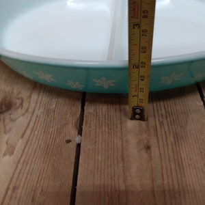 Vintage Pyrex Turquoise Divided Dish Snowflake Pattern - Etsy