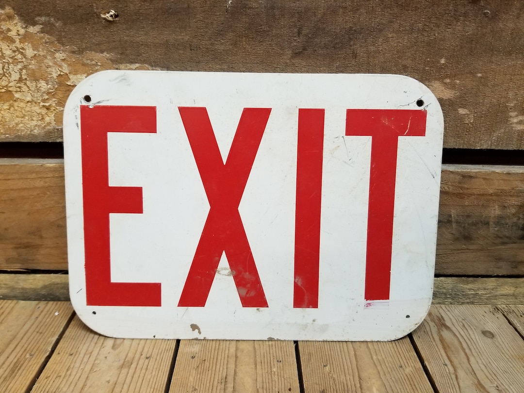 EXIT Metal Door Home or Business Safety Warning Sign 11x9 - Etsy