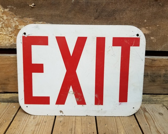 EXIT Metal Door Home or Business Safety Warning Sign 11x9 - Etsy