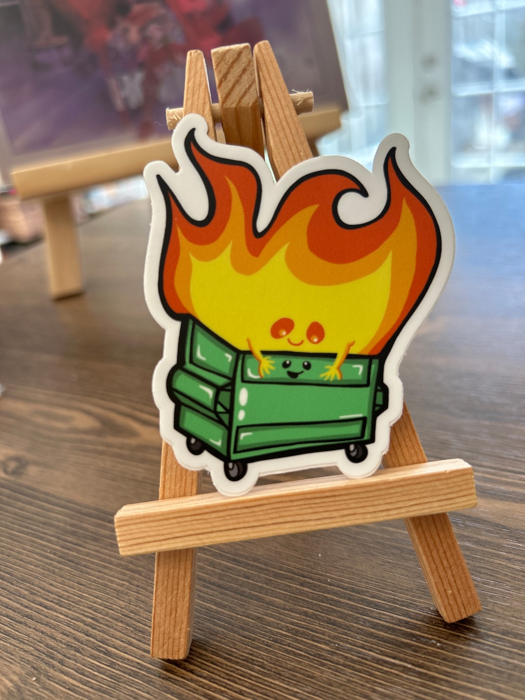 Dumpster Fire Vinyl Sticker - Etsy