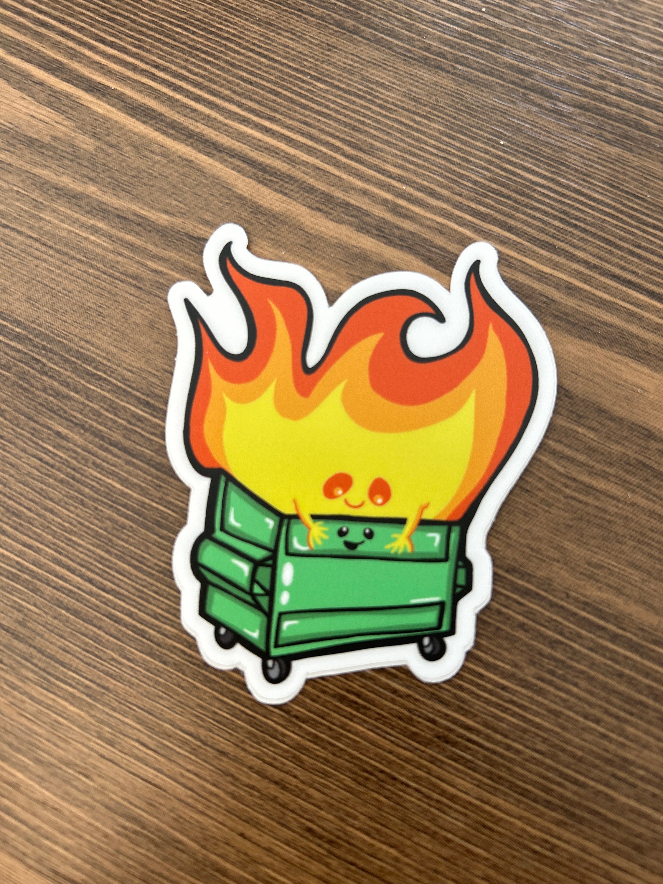 Dumpster Fire Vinyl Sticker - Etsy