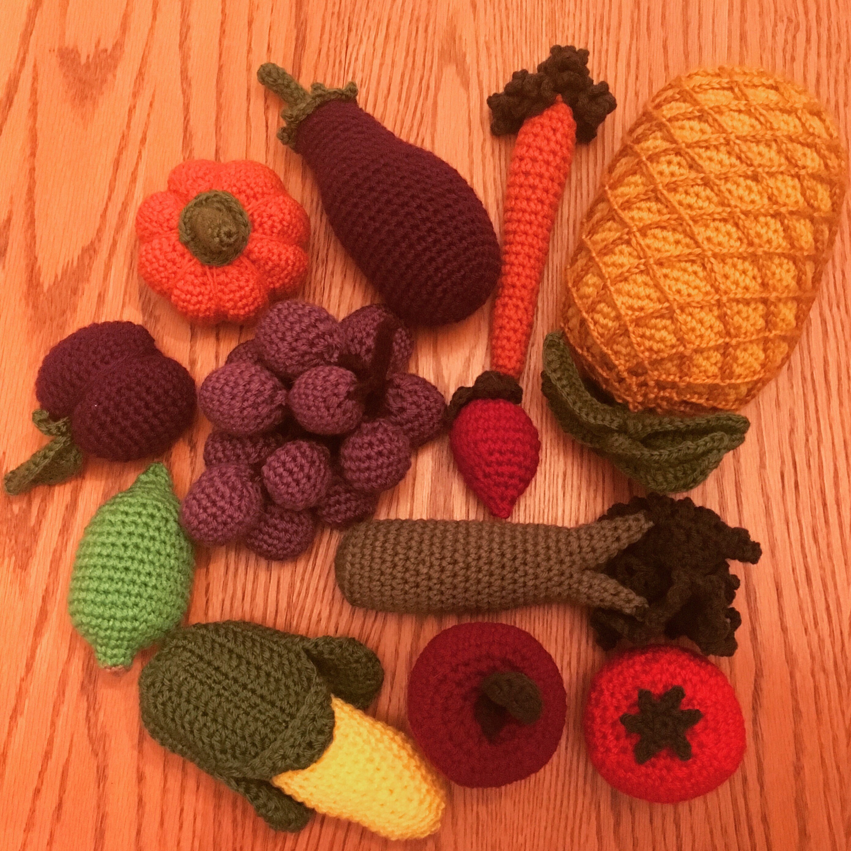 Made to Order Crochet Play Food Vegetables and Fruits Set - Etsy