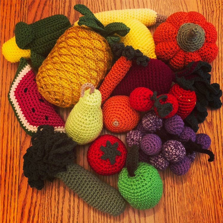 Made to Order Crochet Play Food Vegetables and Fruits Set | Etsy