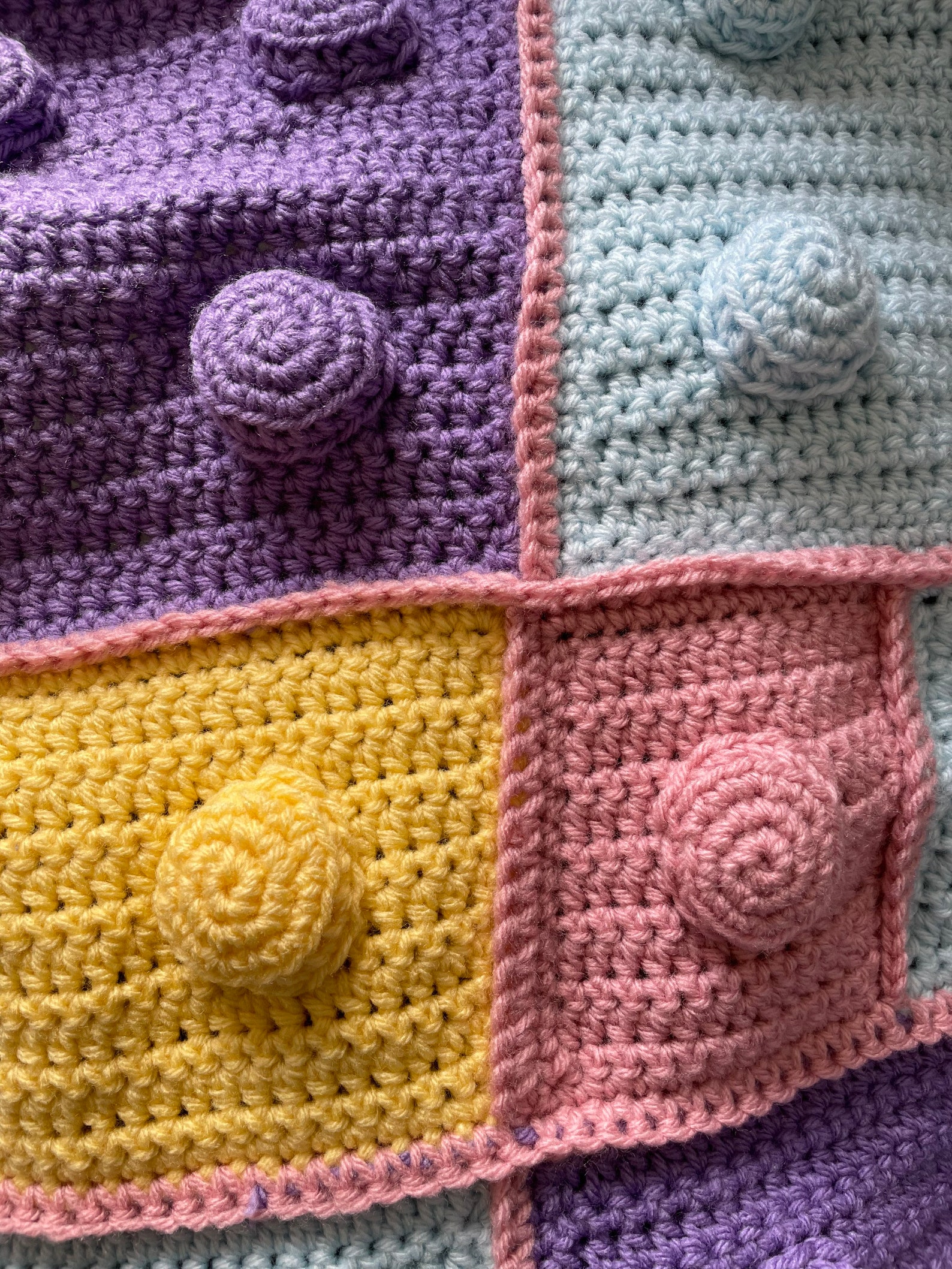 Lego Blanket, Crochet Afghan, Child's Blanket, Baby Blanket, Made to ...