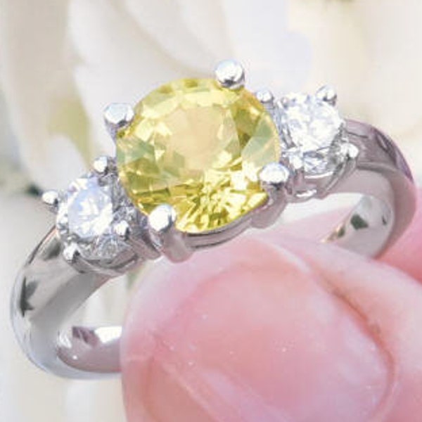 Past Present Future Ring White Sapphire - Etsy