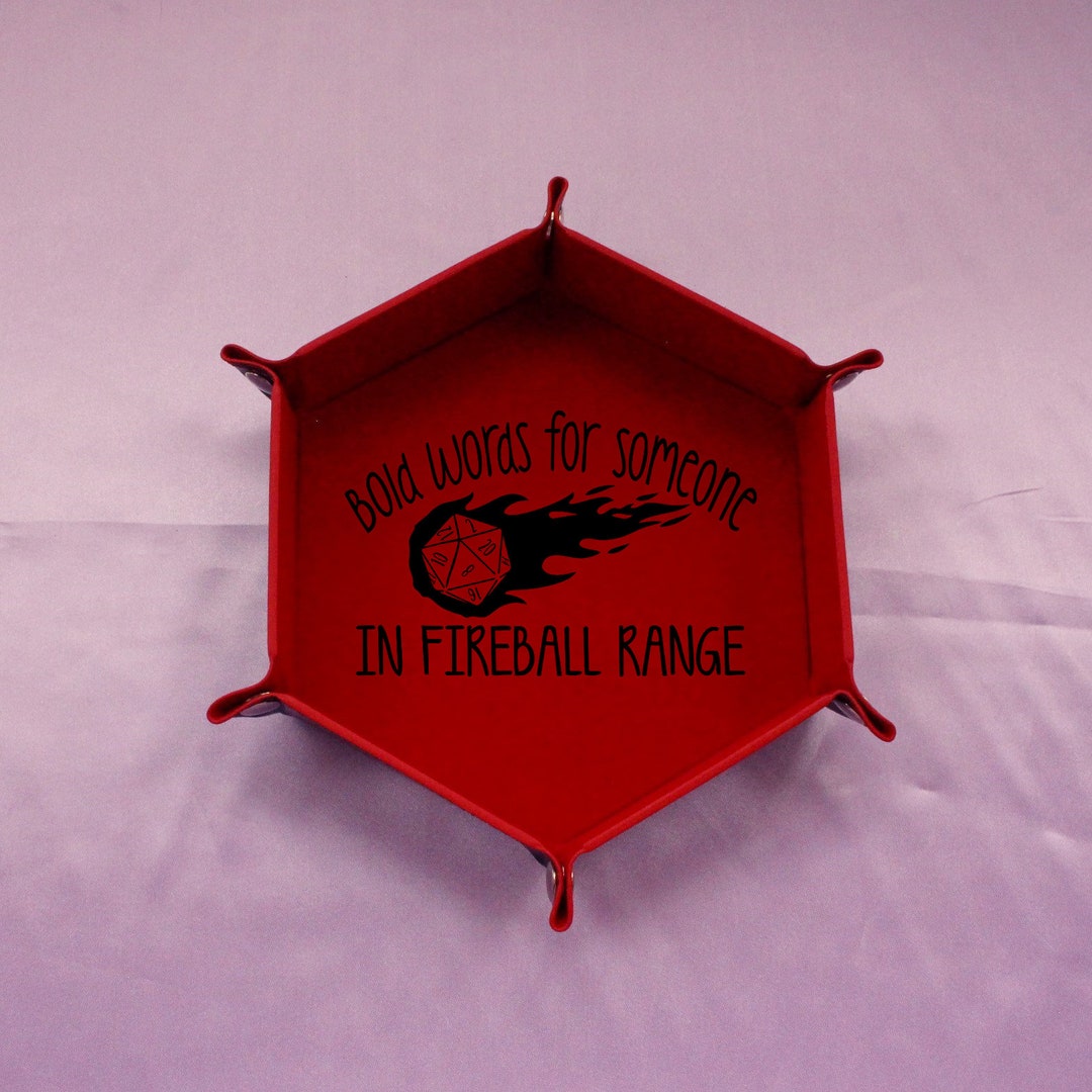 DND Fireball Range Dice Tray, DND Dice Tray, Dungeons and Dragons Dice ...