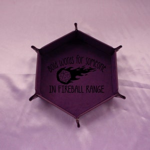 DND Fireball Range Dice Tray, DND Dice Tray, Dungeons and Dragons Dice ...