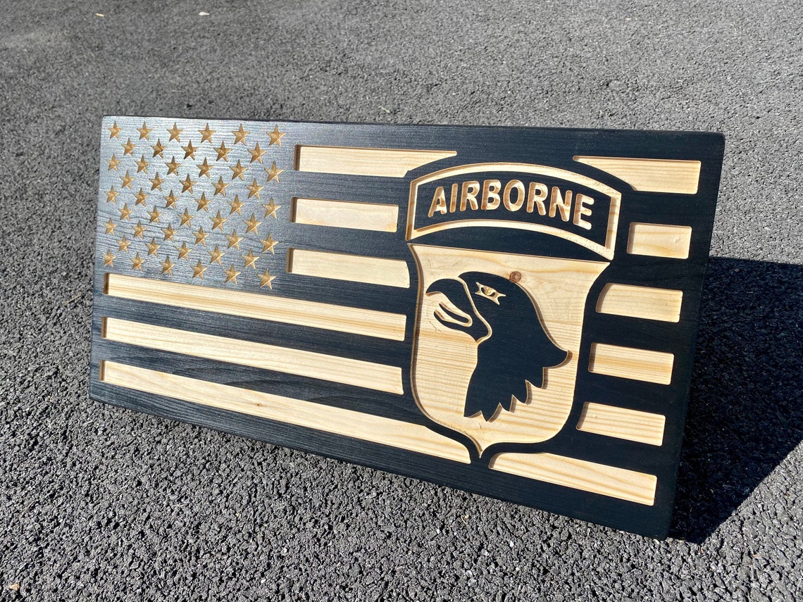 Army Armed Forces American Flag Wall Art 101st Airborne - Etsy