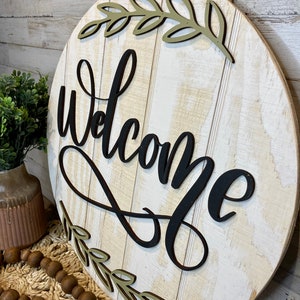 Welcome Sign Farmhouse Style Rustic Home Decorwood Laser | Etsy