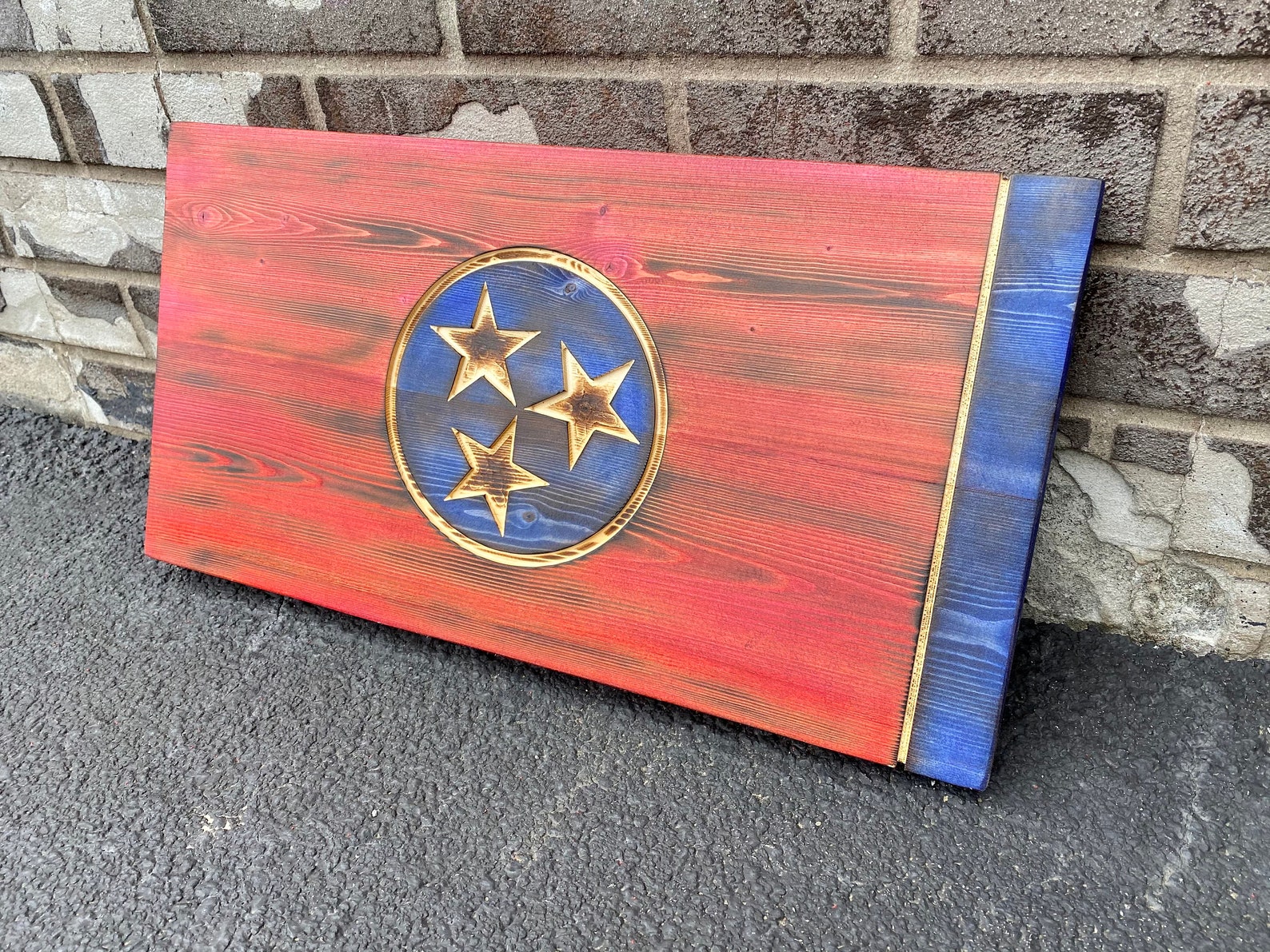 The Tri-star Flag Tennessee State Flag American Flag Wall - Etsy