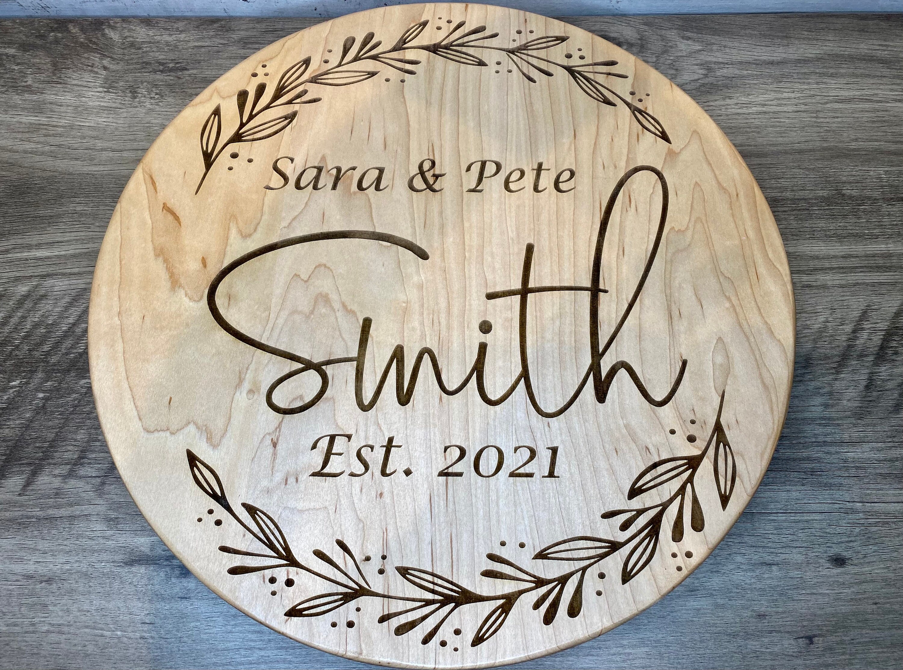Laser Engraved Maple Lazy Susan, Tree of Life, Wedding Gift - Etsy