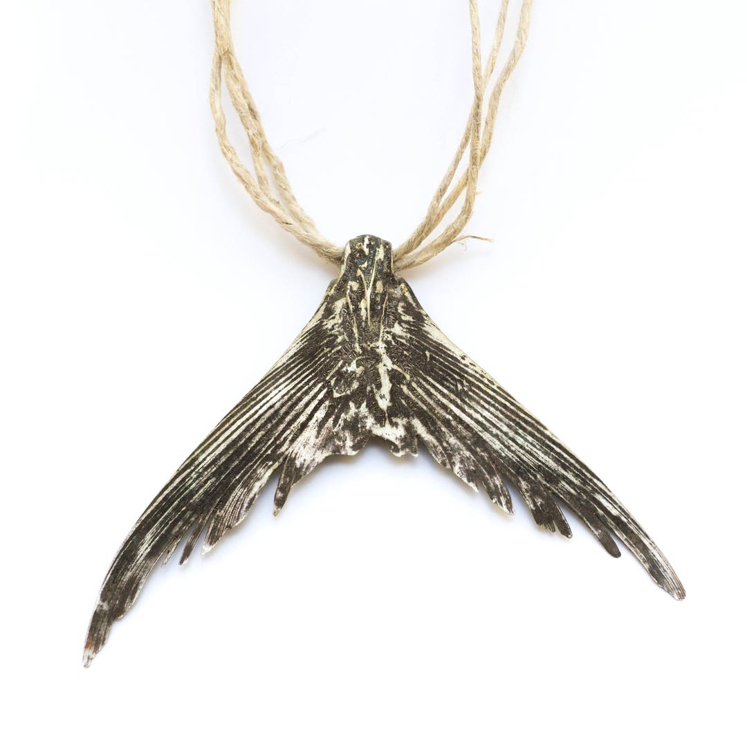 Fishtail Pendant Necklace, Sterling Silver Pendant, Handcrafted Jewelry ...