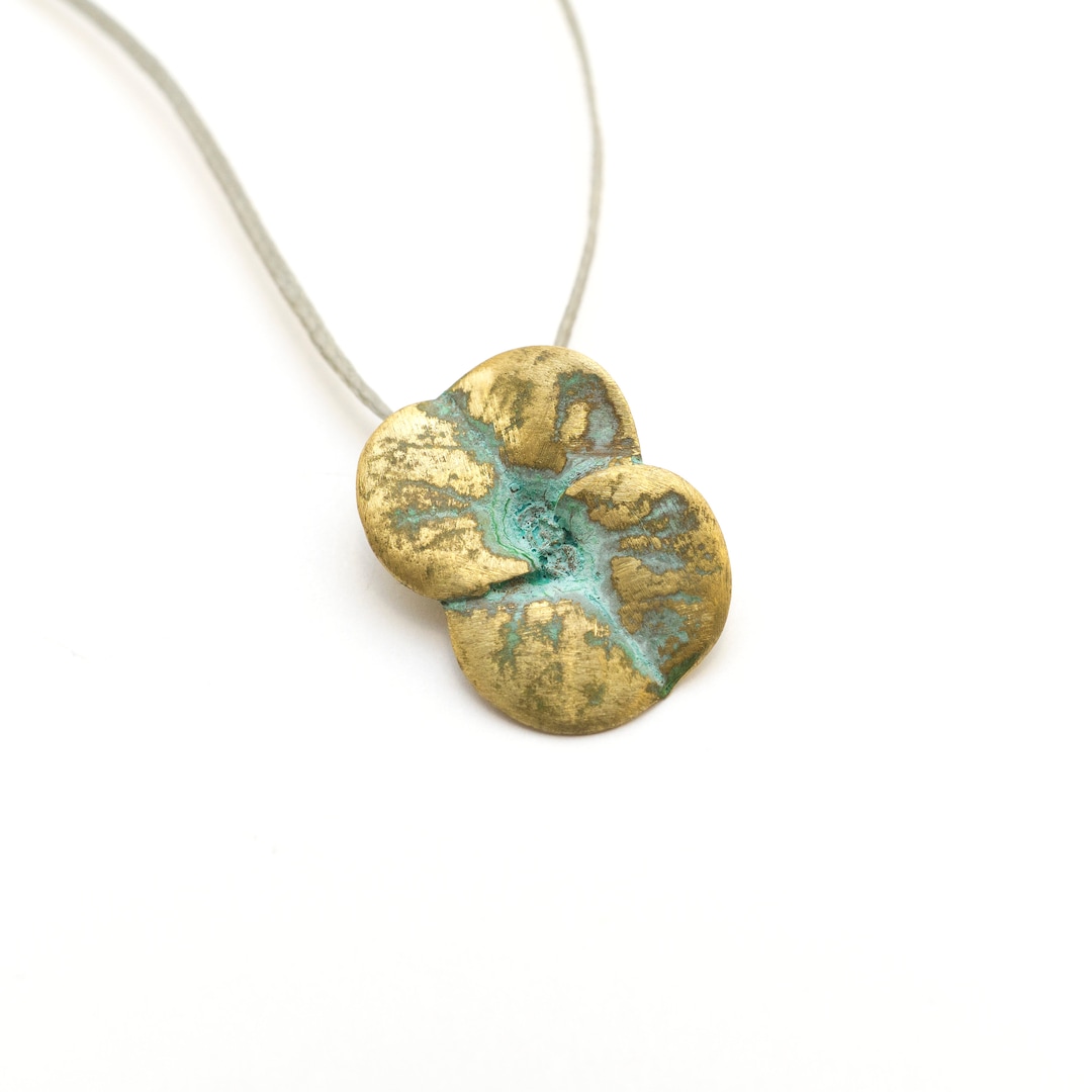 Euphorbia Flower Pendant, Bronze Pendant, Handcrafted Jewelry, Nature ...