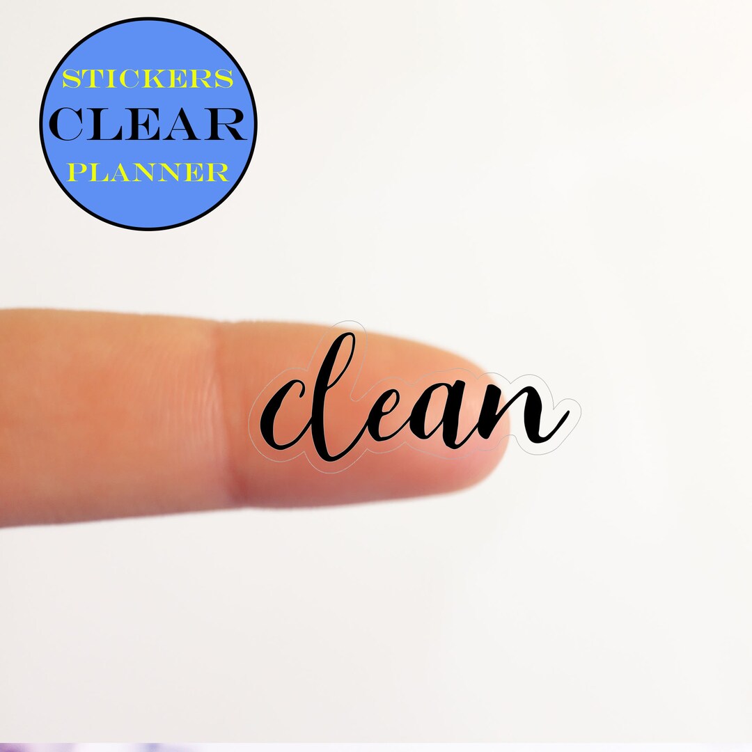 CLEAR Stickers Planner Word Clean Text Stickers Erin Condren Organizer ...
