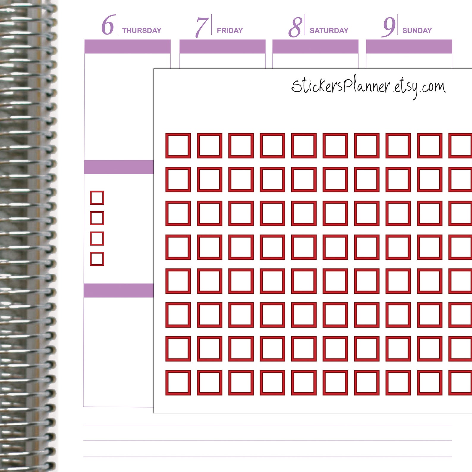 Check Boxes Box Checklist Planner Stickers Mini Square Note Stickers ...