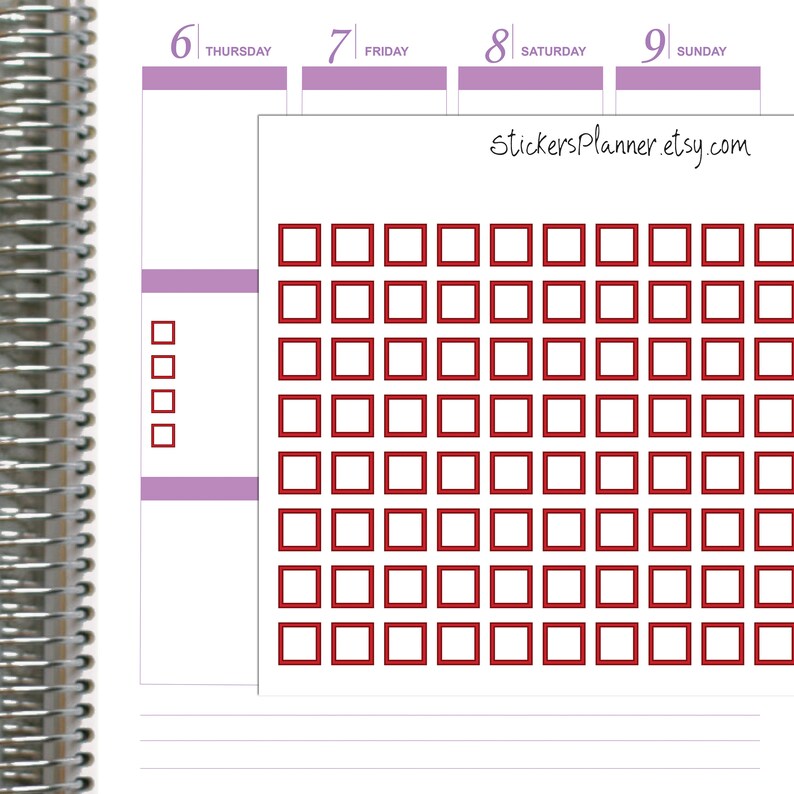 Check Boxes Box Checklist Planner Stickers Mini Square Note Stickers ...