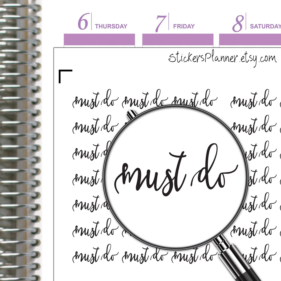 Must Do Stickers Must Do Planner Functional Planner Text Day - Etsy