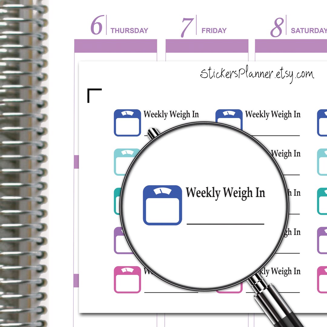 Weigh Scales Stickers Planner Fitness Icon Erin Condren Happy Planner ...