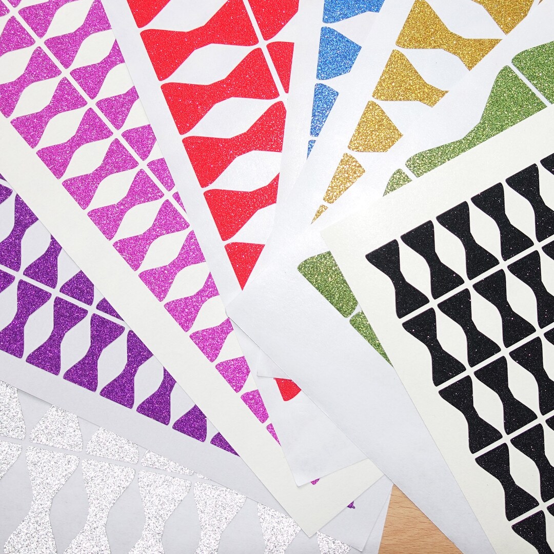 GLITTER Bow Ties Stickers Glitter Vinyl Glitter Stickers Birthday Party ...