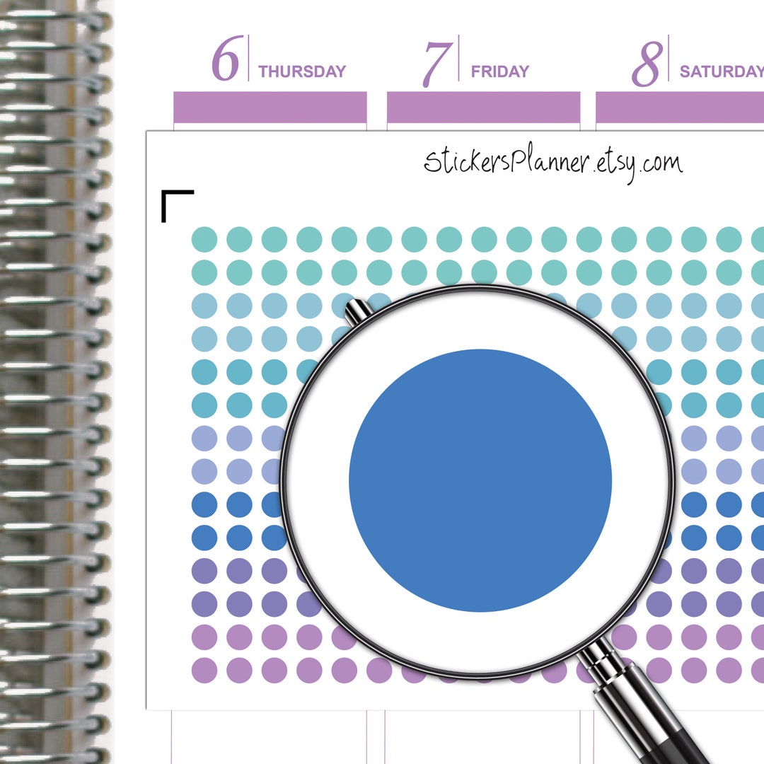 Rainbow Dot Circles Planner Stickers Icons Circles Stickers Erin ...