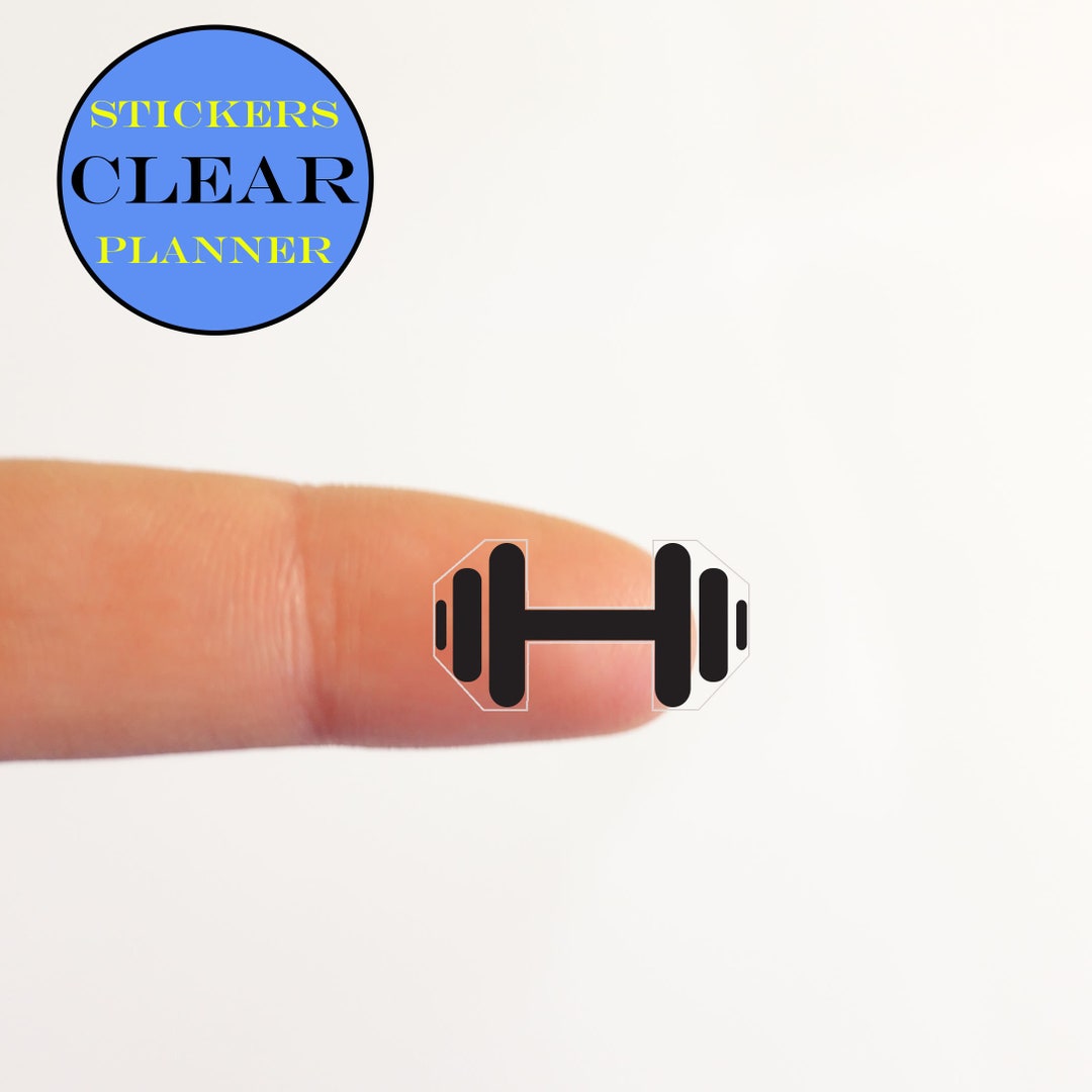 CLEAR Weight Stickers Fitness Planner Dumbbell Workout Stickers ...