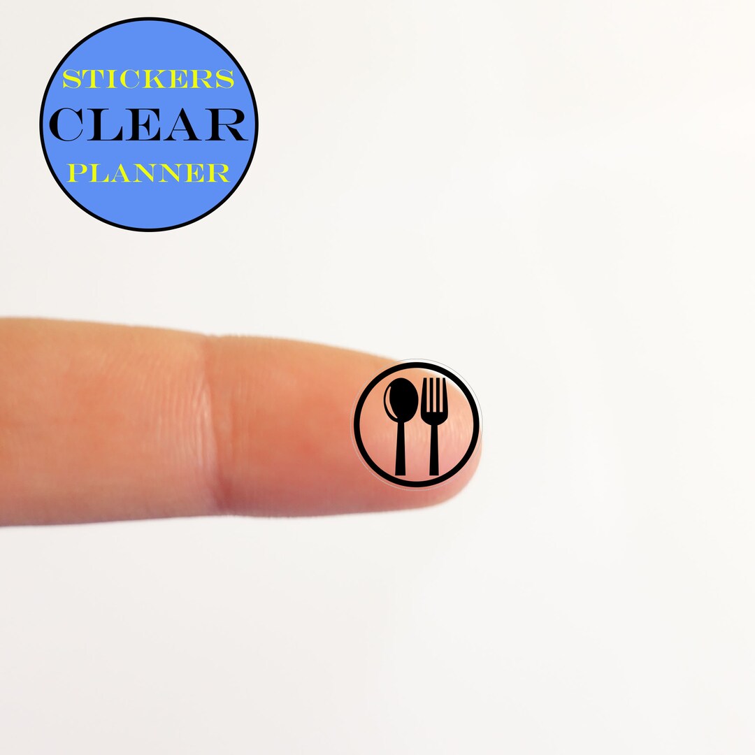 CLEAR Lunch Stickers Planner Food Stickers Meal Plan Stickers Clear ...
