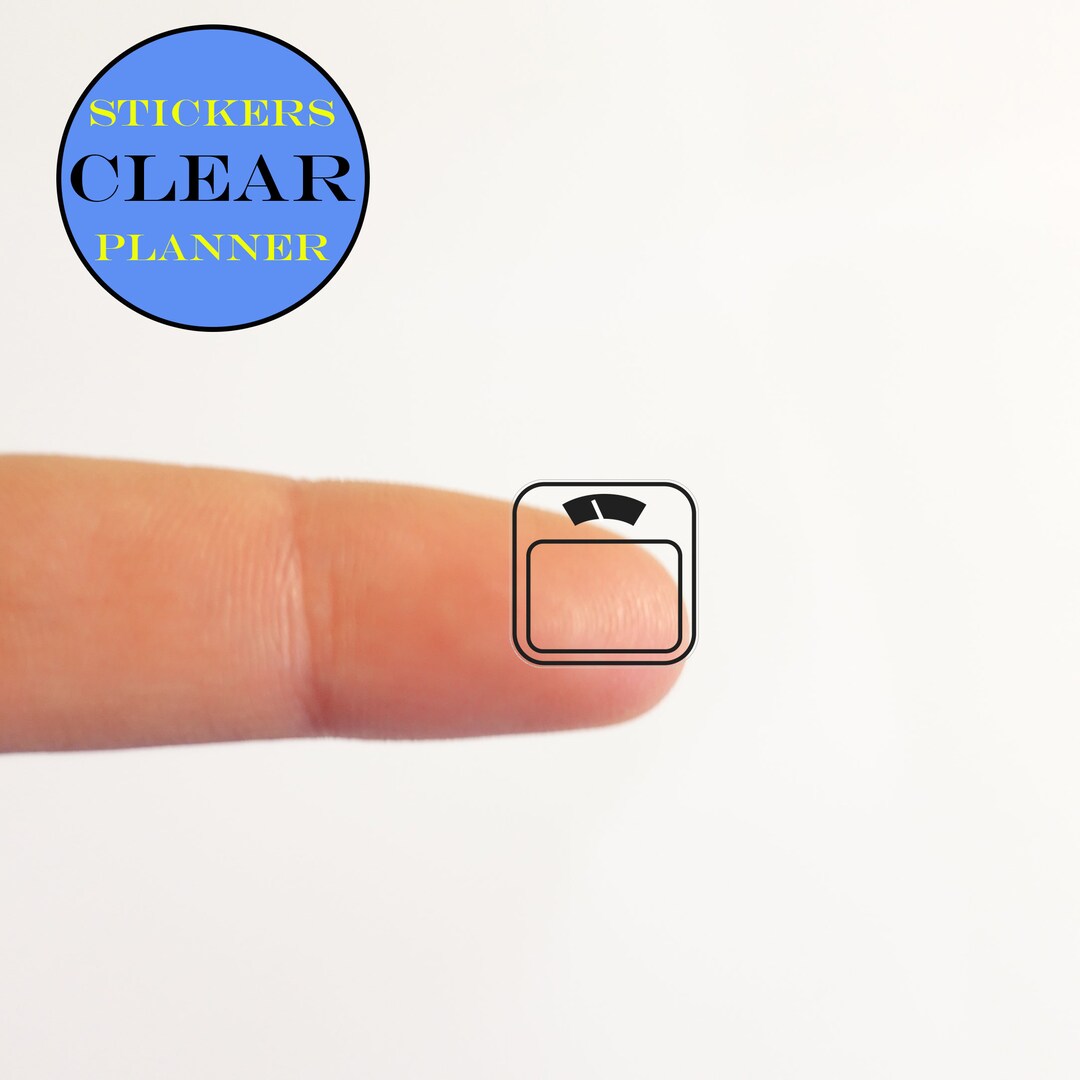 CLEAR Scales Stickers Planner Fitness Icon Weight Scales Organizer ...