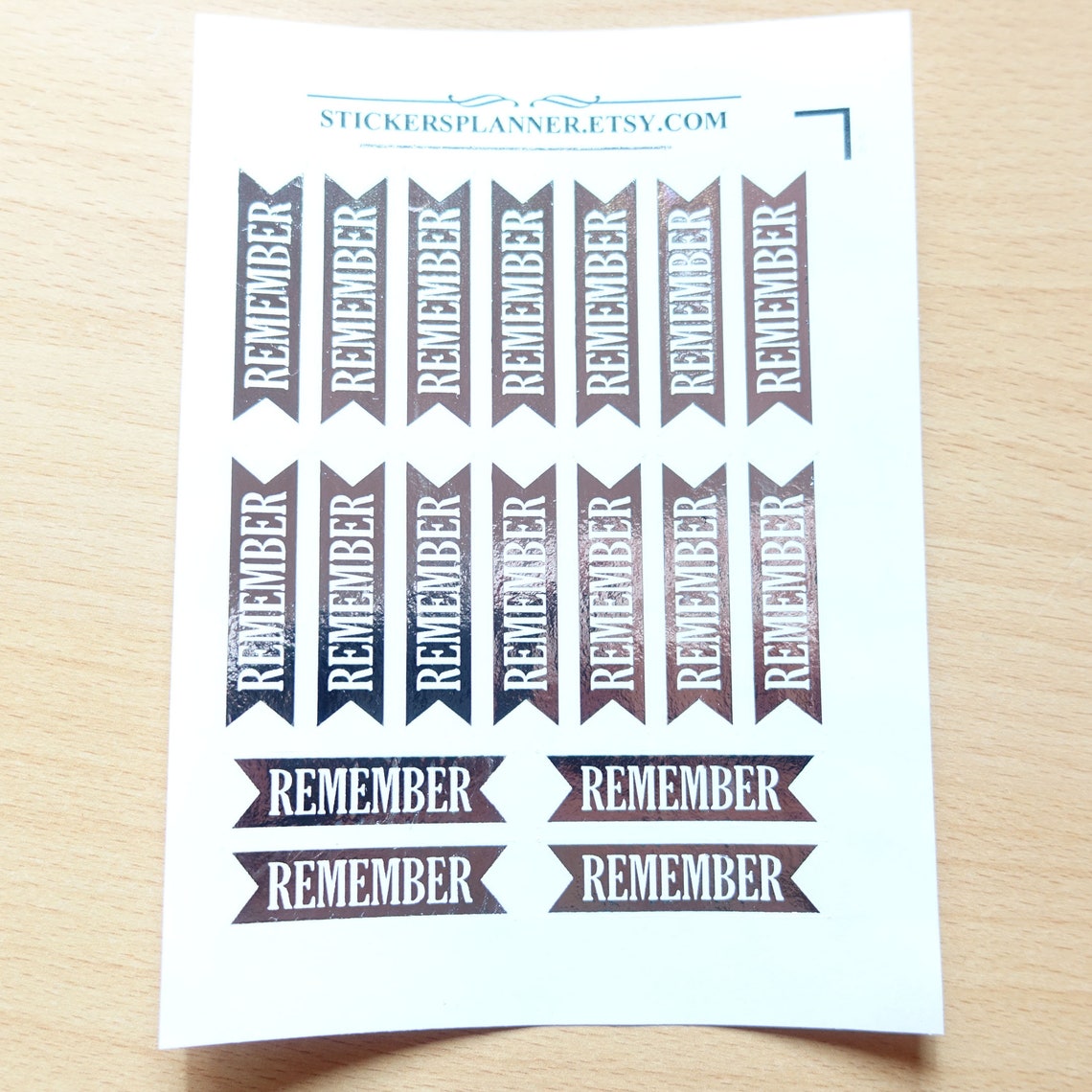 Foil Stickers Planner Foiled Remember Label Functional Planner Header ...