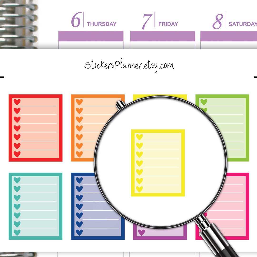 Vertical Full Box Stickers Full Box Planner Stickers Rainbow - Etsy