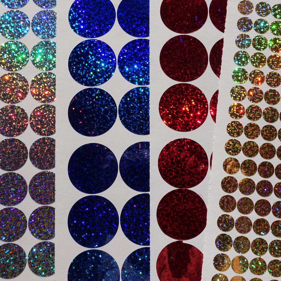 Gold Holographic Dots Stickers Holographic Vinyl Holographic Stickers ...